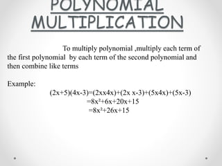 Polynomial -ppt | PPTX