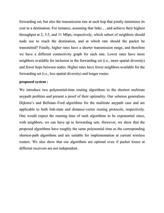 Polynomial time algorithms for multirate anypath | PDF