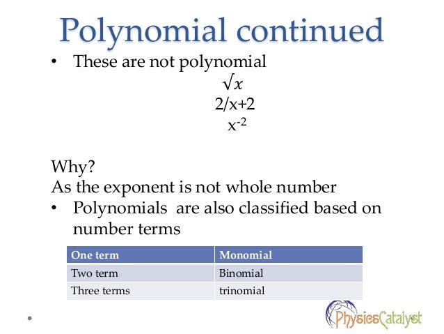 What are Polynomials