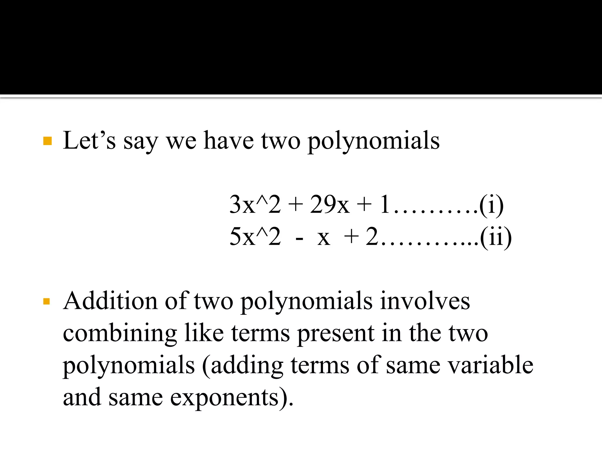 Polynomial Addition Using Linked Listpptx 