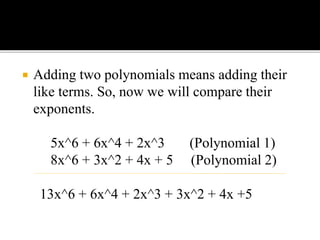 POLYNOMIAL ADDITION USING LINKED LIST.pptx | Technology & Computing