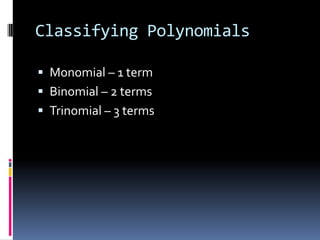 Polynomials | PPT