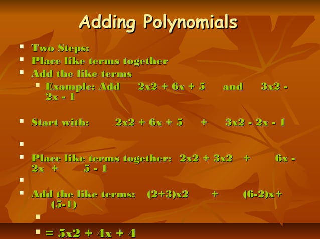 Polynomial | PPT