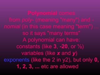 Polynomial | PPT