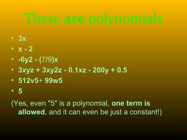 Polynomial | PPT