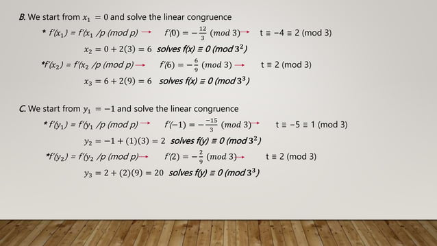 Polynomial congruence with prime moduli.pptx | Technology & Computing