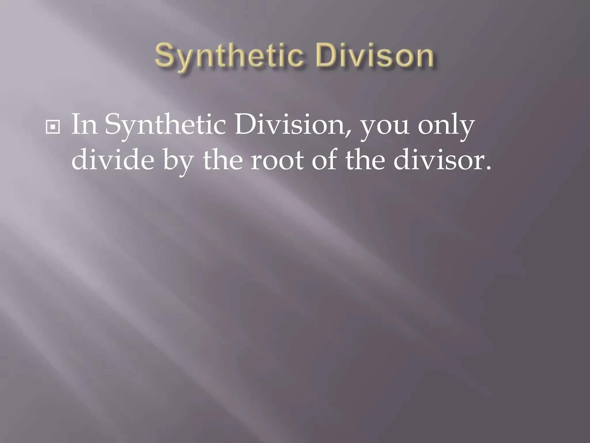 Polynomial division | PPTX