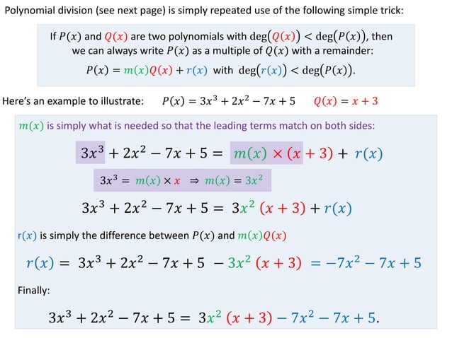 Polynomial division | PPT