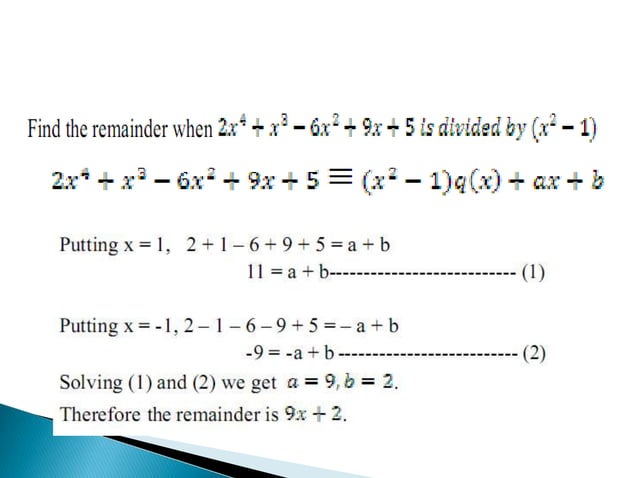 Polynomial equations | PPTX