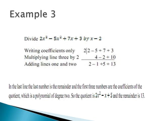 Polynomial Equation Examples