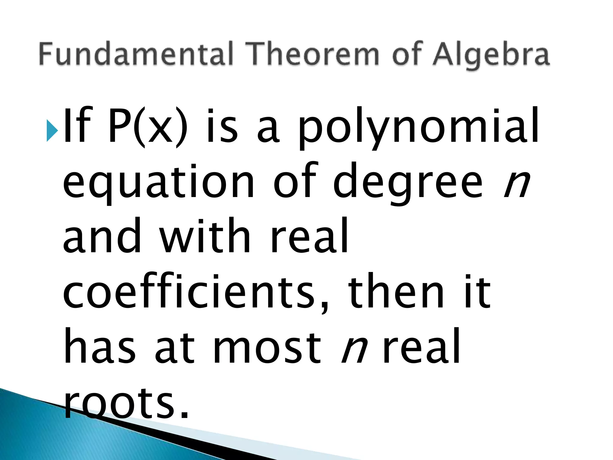 Polynomial equations | PPTX