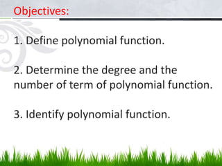 Polynomial function | PPTX