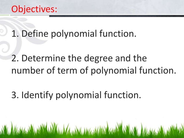 Polynomial function | PPT