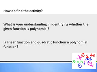 Polynomial function | PPTX