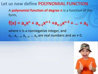 Polynomial function | PPTX