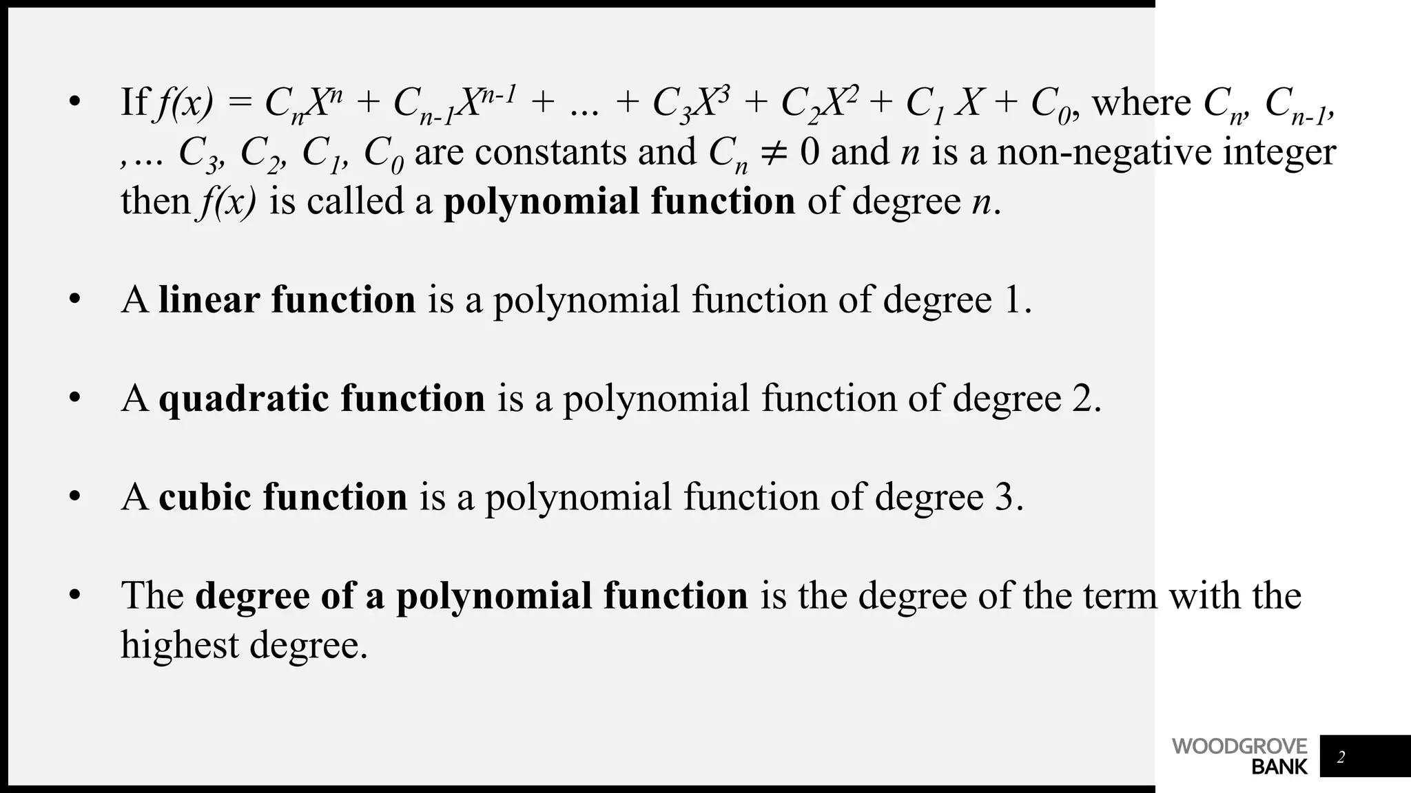 Polynomial function | PPT