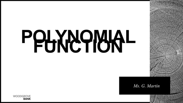 Polynomial function | PPT