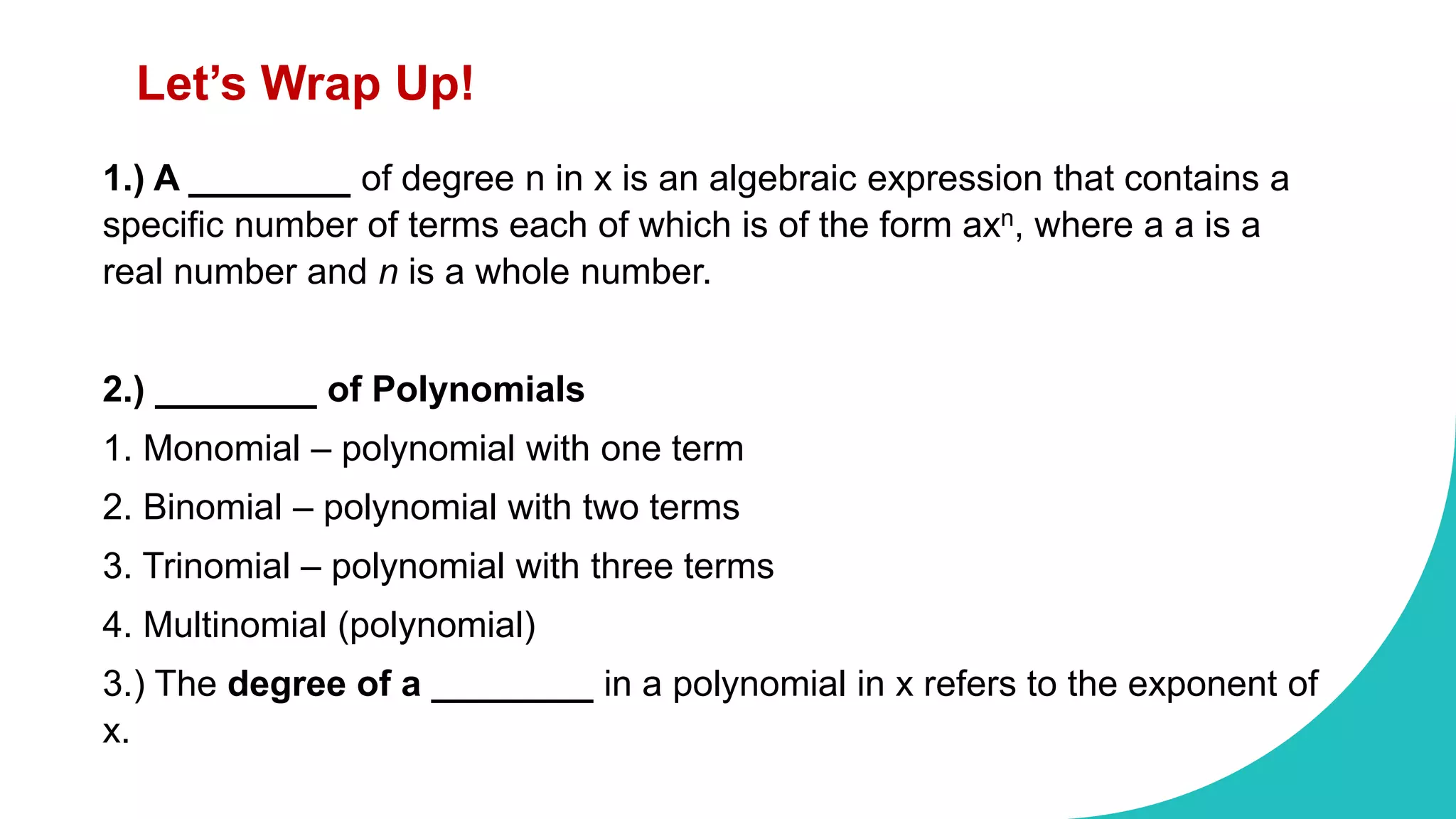 POLYNOMIAL FUNCTION.pptx | Physics | Science