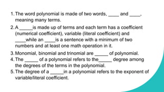 POLYNOMIAL FUNCTION.pptx | Physics | Science