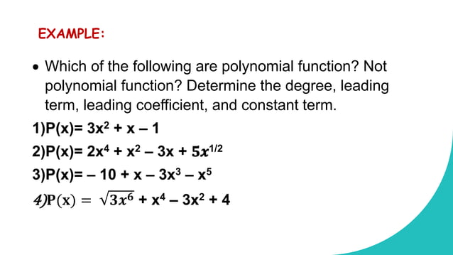 POLYNOMIAL FUNCTION.pptx | Physics | Science
