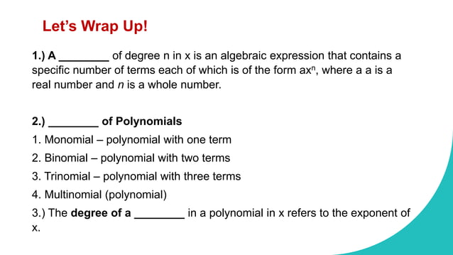 POLYNOMIAL FUNCTION.pptx | Physics | Science