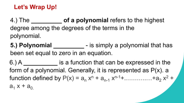 POLYNOMIAL FUNCTION.pptx | Physics | Science