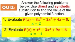 Polynomial function 10 | PPTX