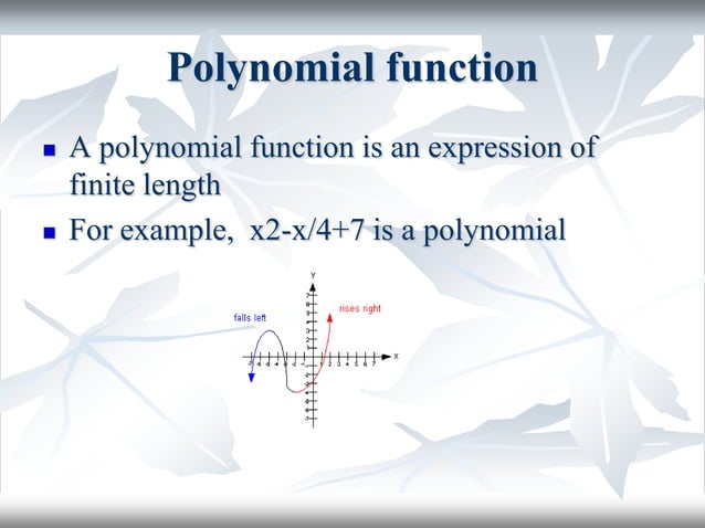 Polynomial Function by Desirae & | PPT