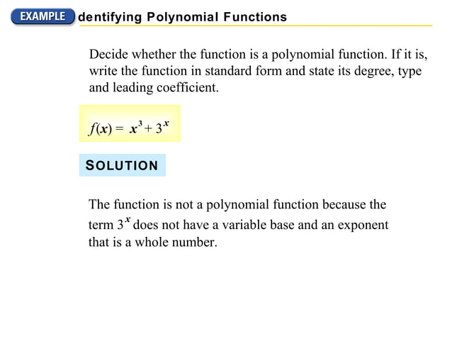 Polynomial functions | PPT | Science
