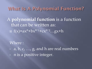 Polynomial functions | PDF