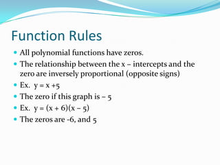 Polynomial functions | PPTX