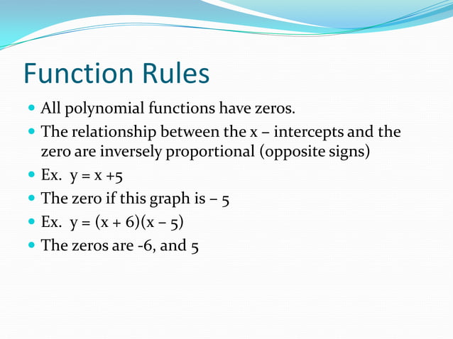Polynomial functions | PPT