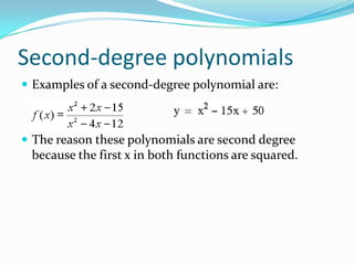 Polynomial functions | PPT