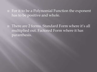 Polynomial Functions | PPTX | Computing | Technology & Computing