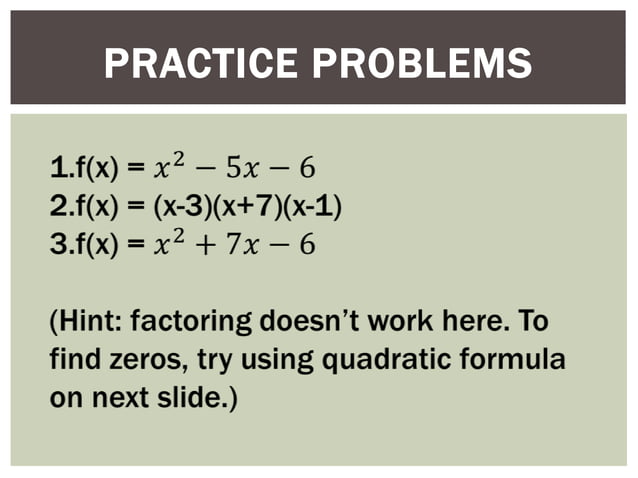 Polynomial Functions | PPTX
