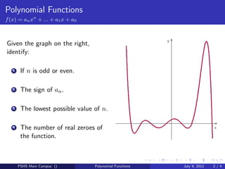 Polynomial functions | PDF