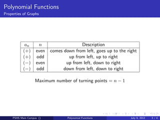 Polynomial functions | PDF