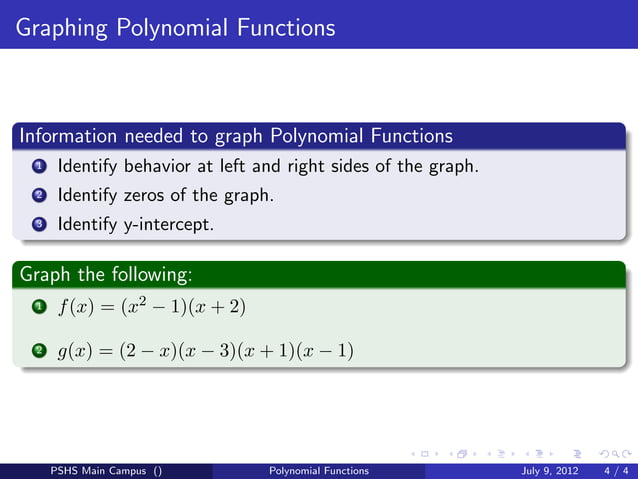 Polynomial functions | PDF