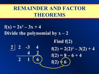 Polynomial functions | PPT