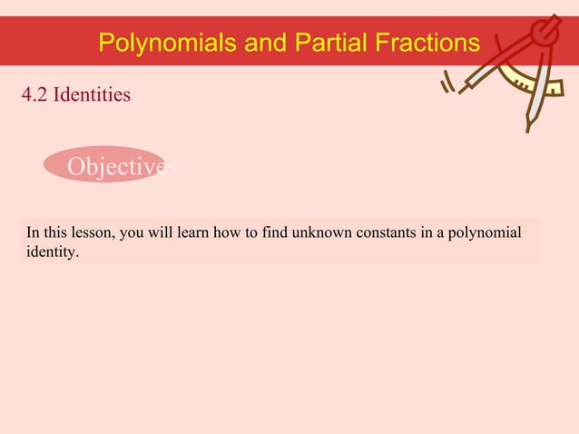 Polynomial identities division | PPT | Technology & Computing