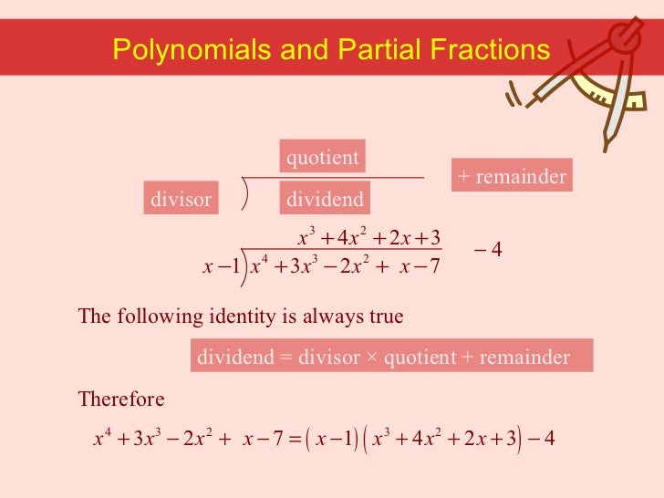 Polynomial identities division