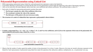 polynomial_linked list for electrical engineer | PPTX