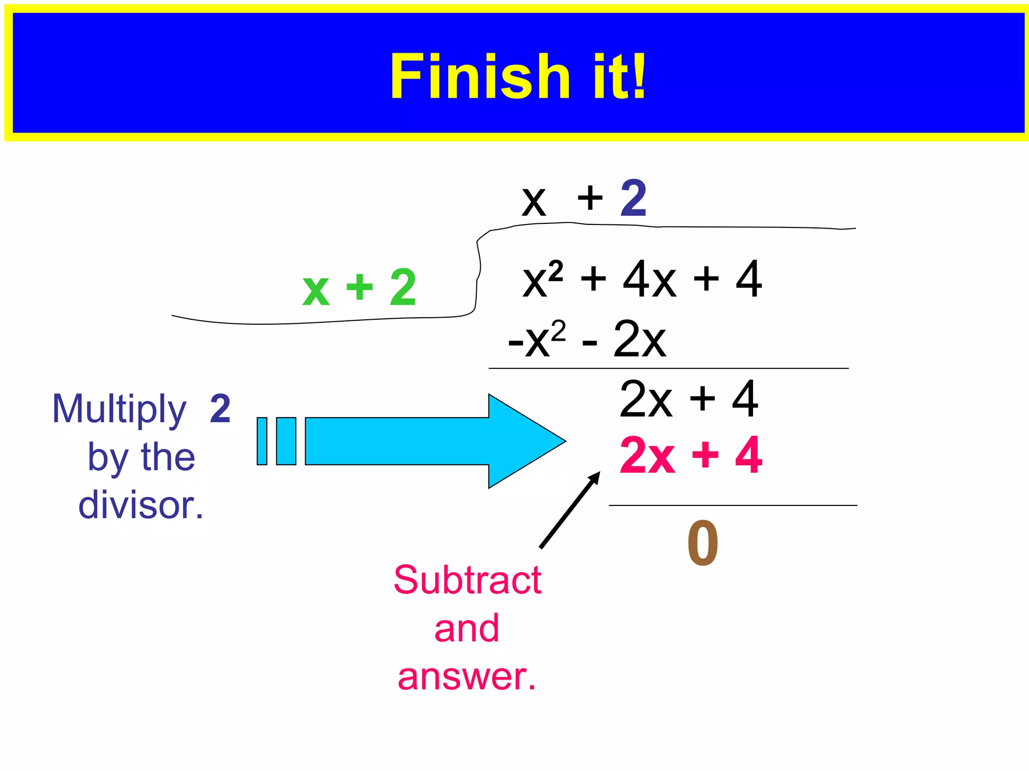 Polynomial long division | PPT