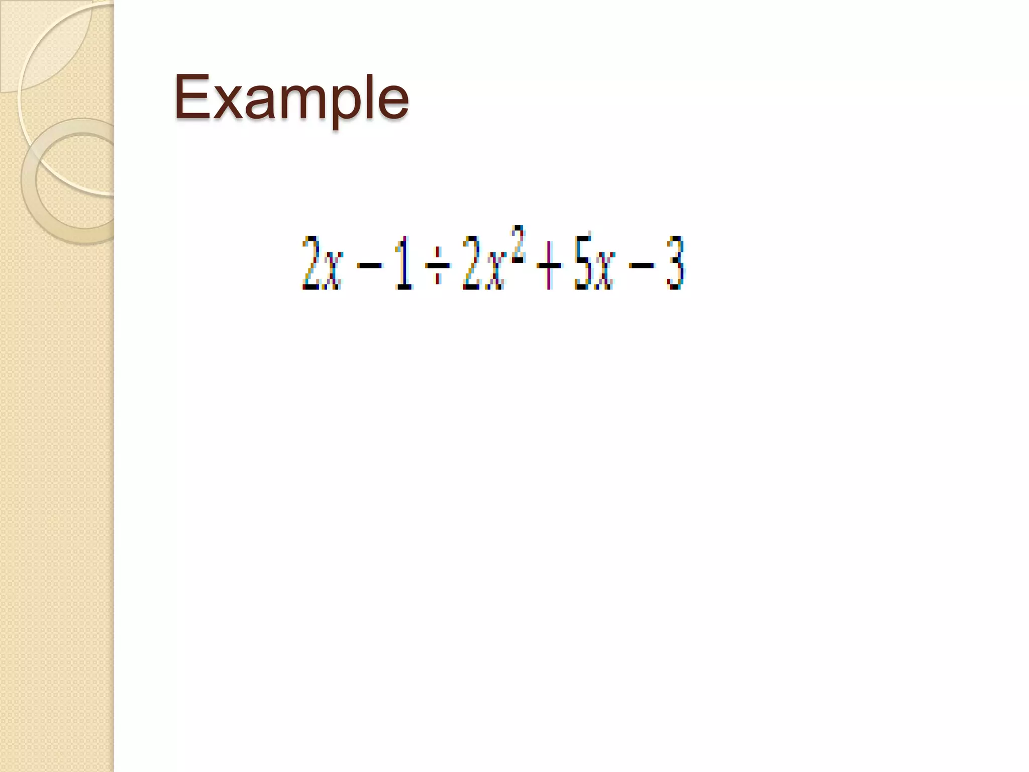 Polynomial long division | PPTX