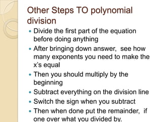 Polynomial long division | PPTX