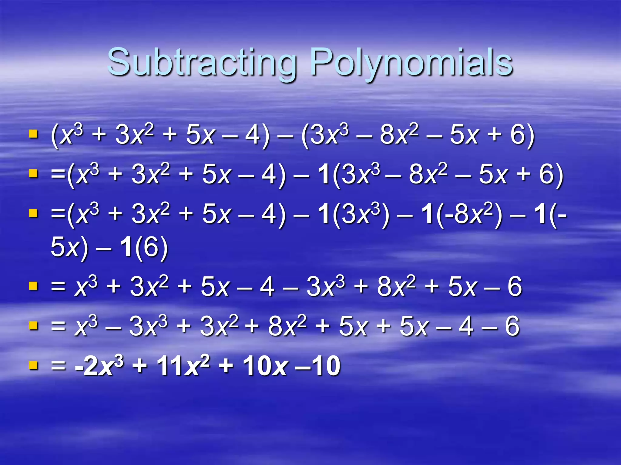Polynomial math | PPT