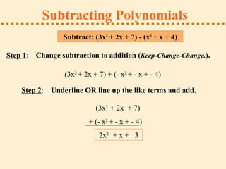 Adding Polynomials | PPT