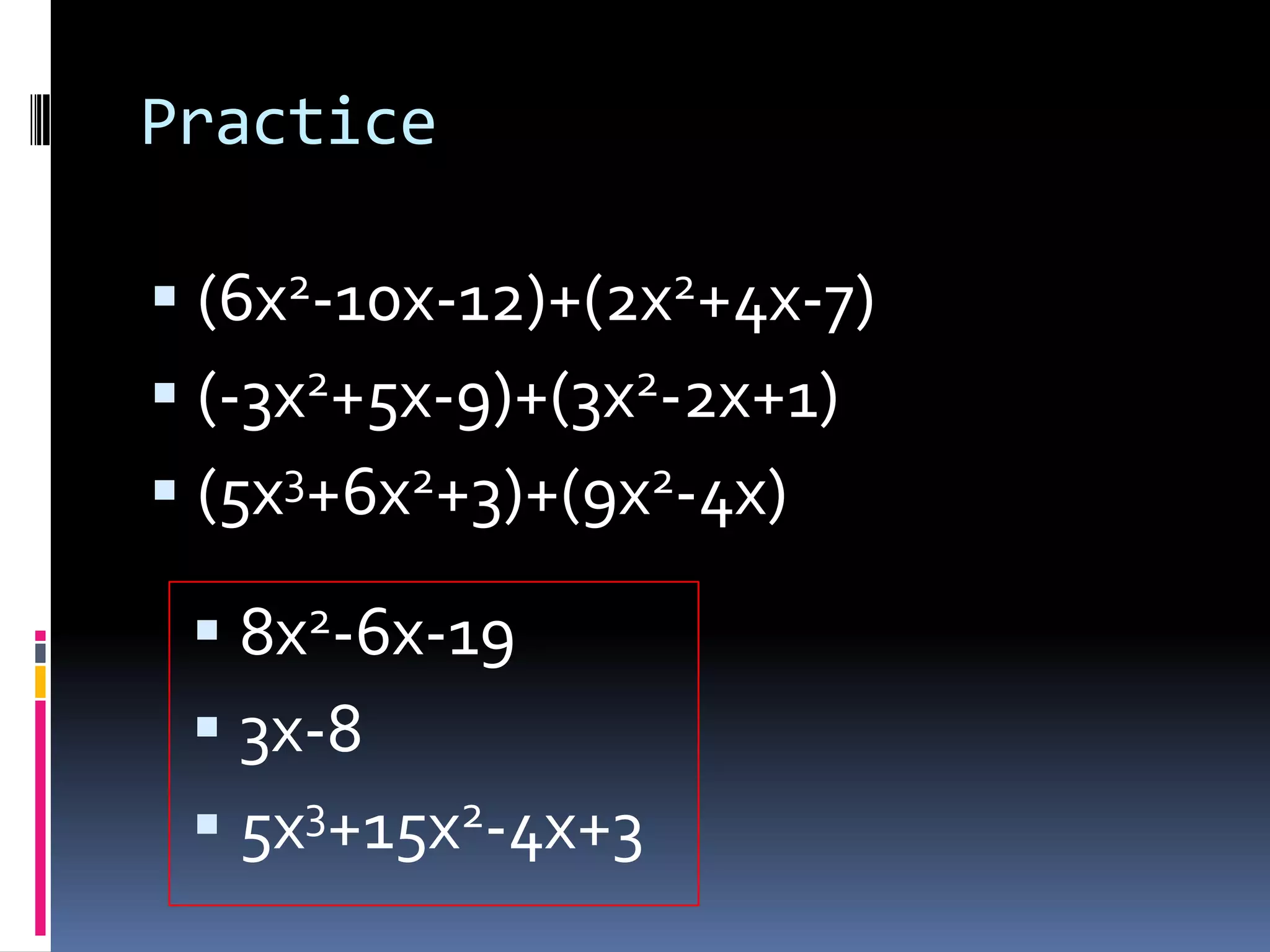 Polynomial operations | PPT