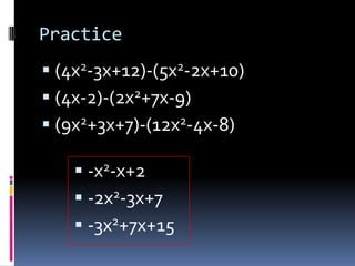 Polynomial operations | PPT
