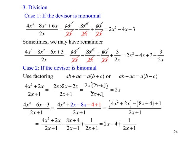 Polynomial operations (1)